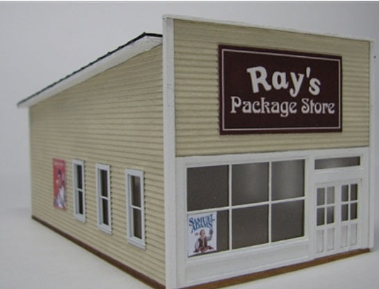 Minuteman Scale Models 2009 HO Ray's Package Store Laser-Cut Wood Buil ...