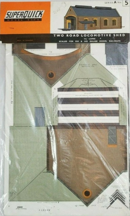 Superquick 5 OO/HO Series A Two Road Locomotive Shed Model Kit – Trainz