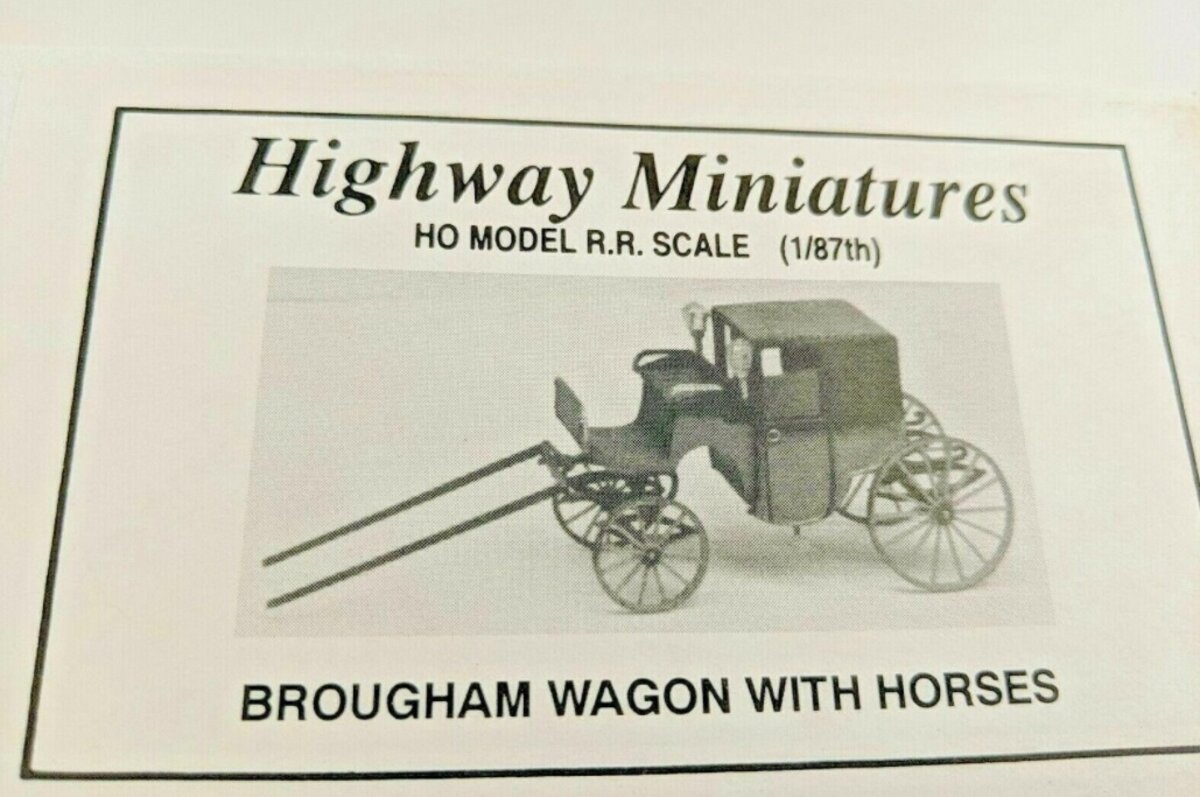 Jordan Products 360-103 HO Highway Miniatures Brougham Wagon W/Horses ...