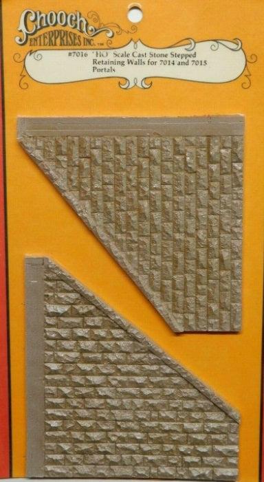 Chooch 7016 HO Cast Stone Stepped Retaining Walls For 7014/7015 & Port ...