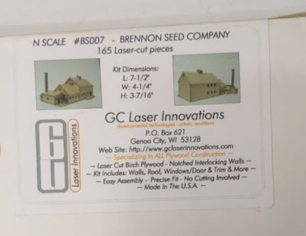 GCLaser BS007 N Scale Brennon Seed Company Laser Kit – Trainz