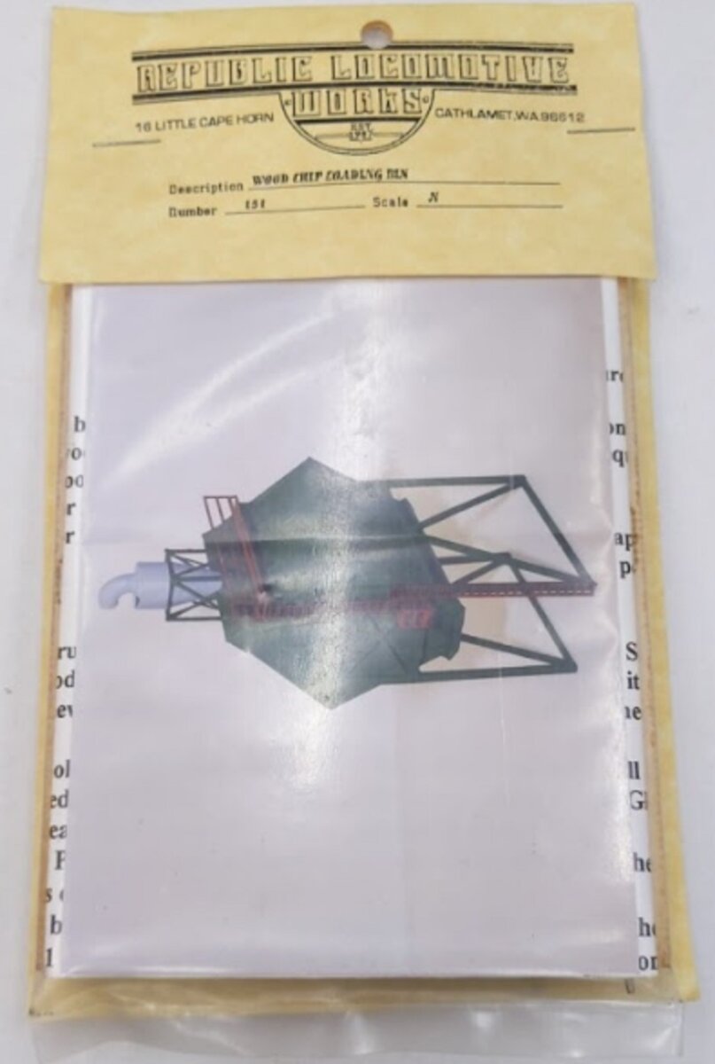 Republic Locomotive Works 115 N Scale Wood Chip Loading Bin Kit – Trainz