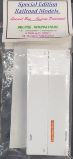 Railroad Models 508 N A-B CSXU 48' Domestic Containers Special Edition ...