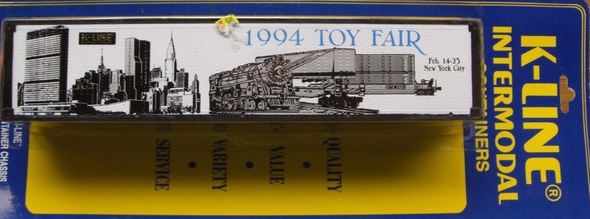 K-Line O Scale 40" 1994 Toy Fair Intermodal Container – Trainz