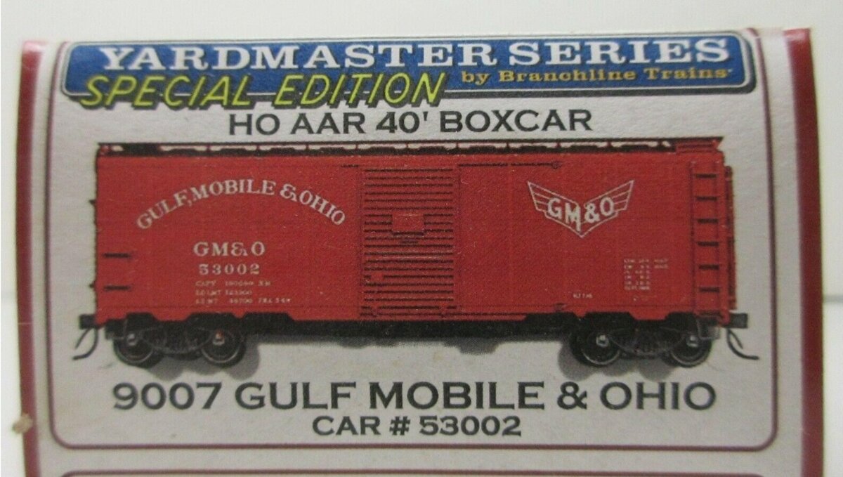 Branchline Trains 9007 HO Gulf Mobile & Ohio Boxcar # 53002 Kit – Trainz