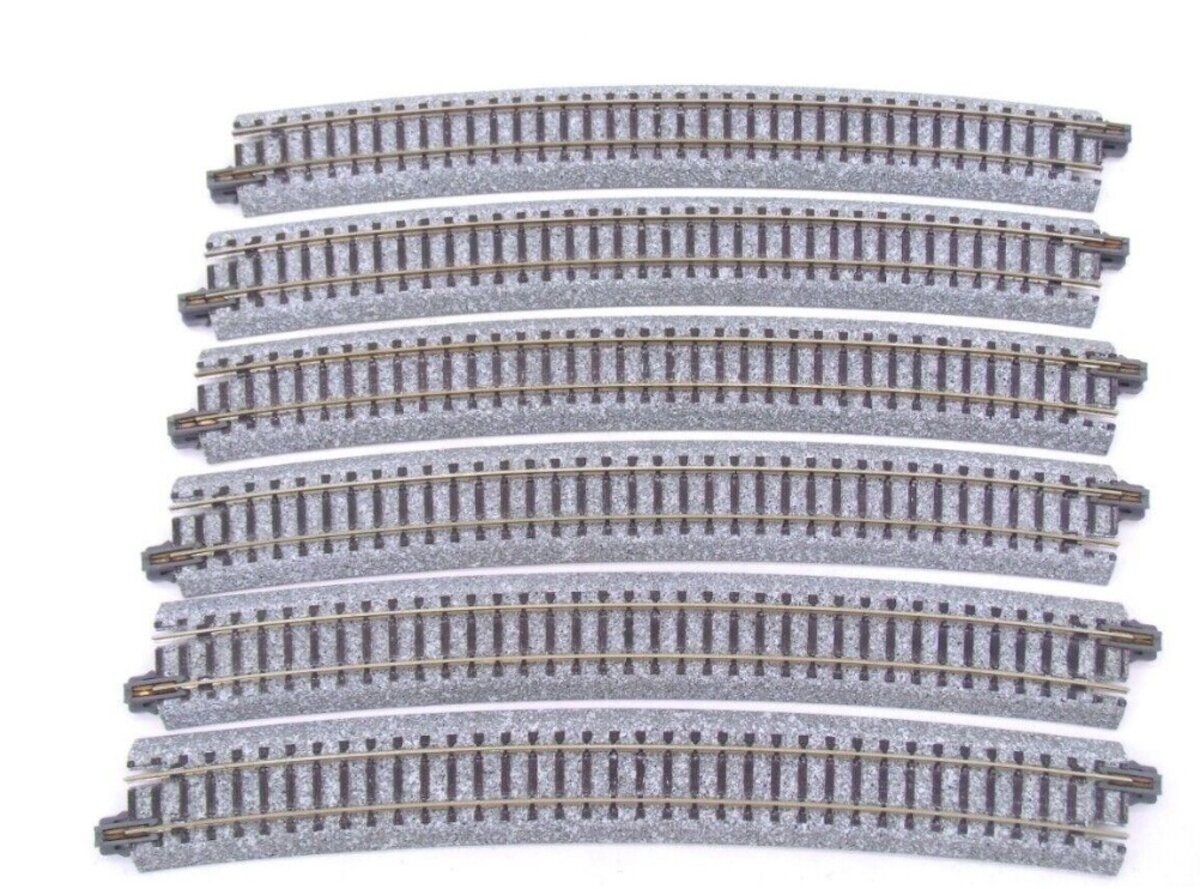 Kato 20-150 N Single Track 28-1/4" Radius 15 Curve Uni Track – Trainz