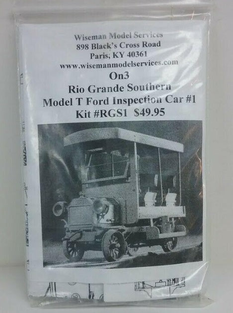 Wiseman Model Services RGS1 On3 Rio Grande Southern Model T Ford Inspe ...