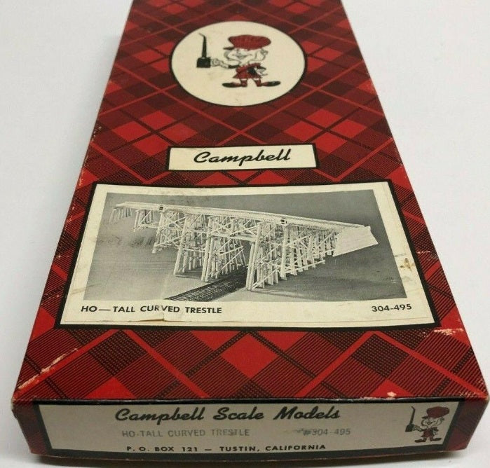 Campbell Scale Models 304-495 HO Tall Curved Trestle Building Kit – Trainz