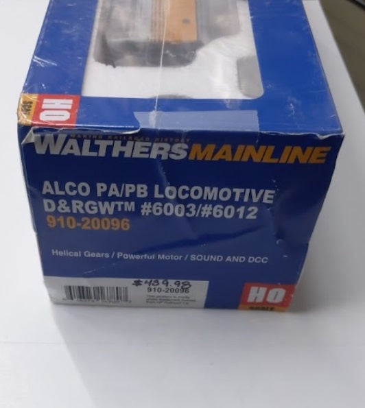 Walthers 910-20096 HO D&RGW ALCO PA/PB Diesel Locomotive #6003/#6012 S ...