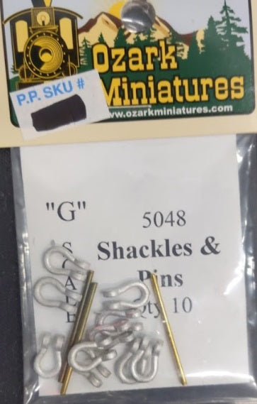 Ozark Miniatures 5048 G Shackles & Pins (Pack of 10) – Trainz