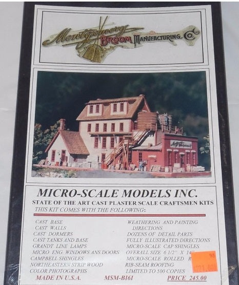 Micro-Scale Models B161 HO Montgomery Broom Manufacturing Building Kit ...