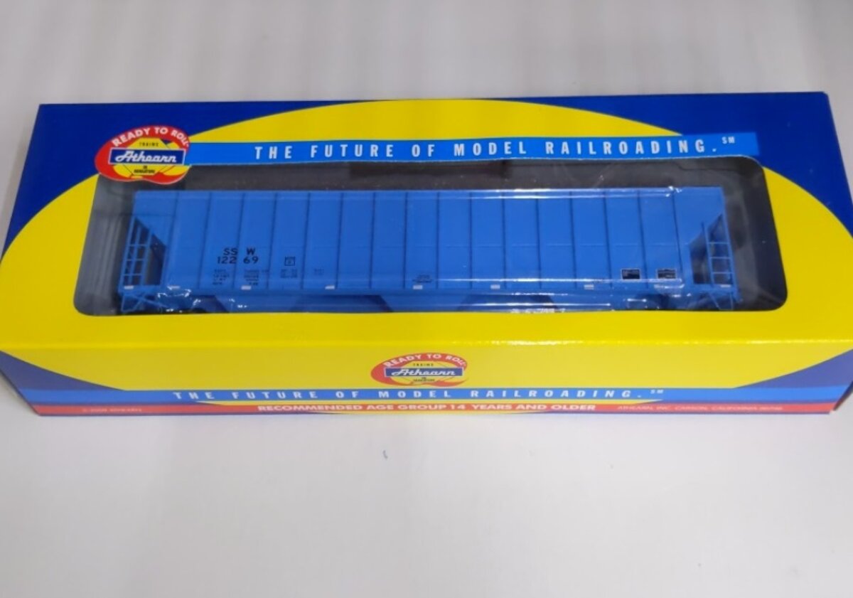 Athearn 73835 HO Cotton Belt 54' FMC Covered Hopper Car #12269 – Trainz