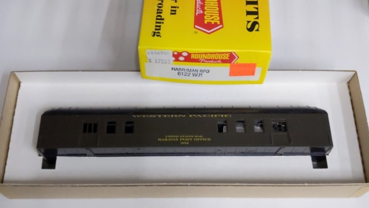 Roundhouse 6122 HO Western Pacific Harriman RPO Post Office Mail Car K ...
