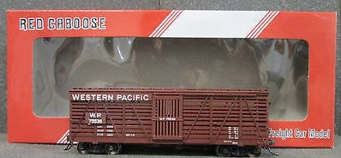 Red Caboose RR-39013-17 HO S-40-5 Stock Car Western Pacific Car # 7553 ...