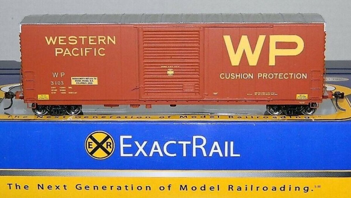 ExactRail EE-1005-6 HO Western Pacific PC&F 6033 Cu.Ft. Single Door Bo ...