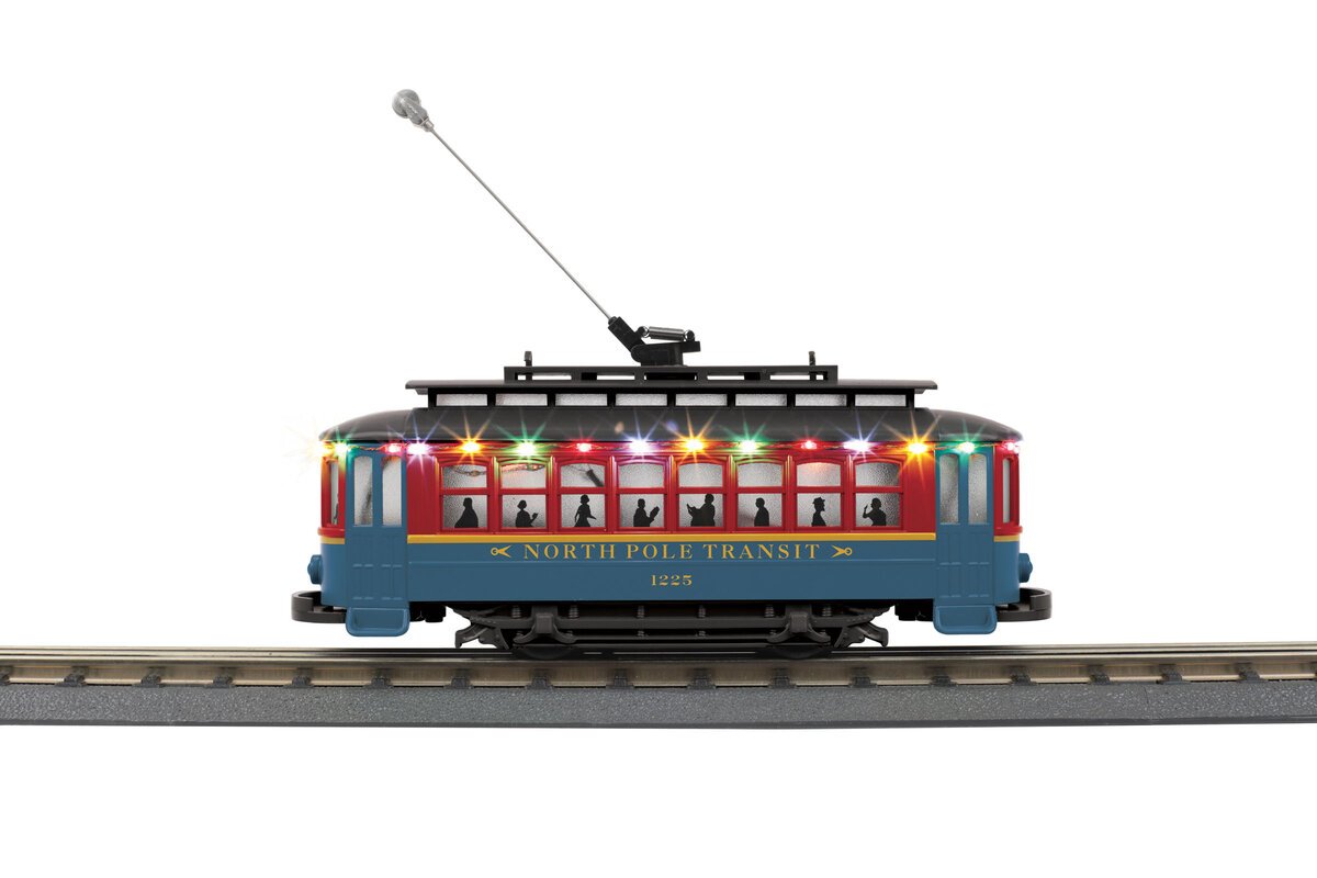 MTH 30-5218 O North Pole RailKing Bump-N-Go Trolley with LED Lights #1 – Trainz