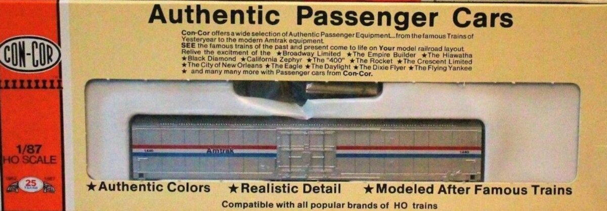 Con-Cor 0001-000871 HO Scale 60 Ft MHC Amtrak Box Car # 1440 Kit – Trainz