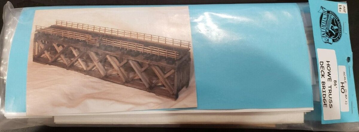Hunterline HLHDECK86 1:87 HO 86' Howe Truss Deck Bridge Building Kit ...