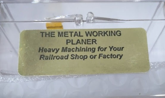 The Metal Working Planer HO Heavy Machining For Your Railroad Shop Or ...