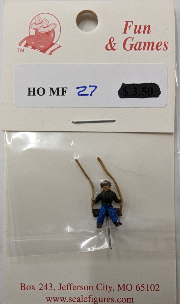 Sparkling Star Models 27 HO Male Swinging on a Swing Figure – Trainz