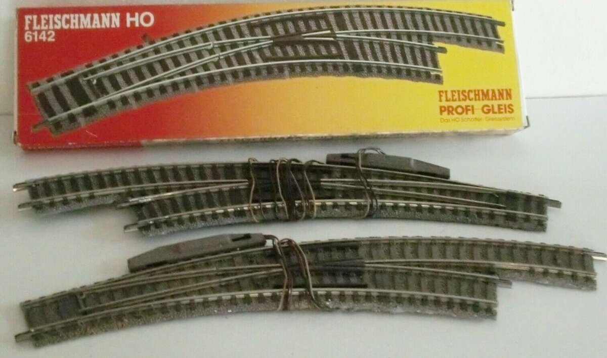 Fleischmann 6143 HO Profi-Track Left and Right Curved Rail Splitters ...