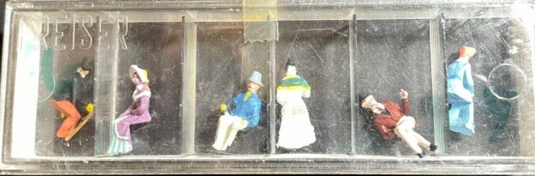 Preiser 142 HO Victorian Seated Gentleman and Ladies (Set of 6) – Trainz