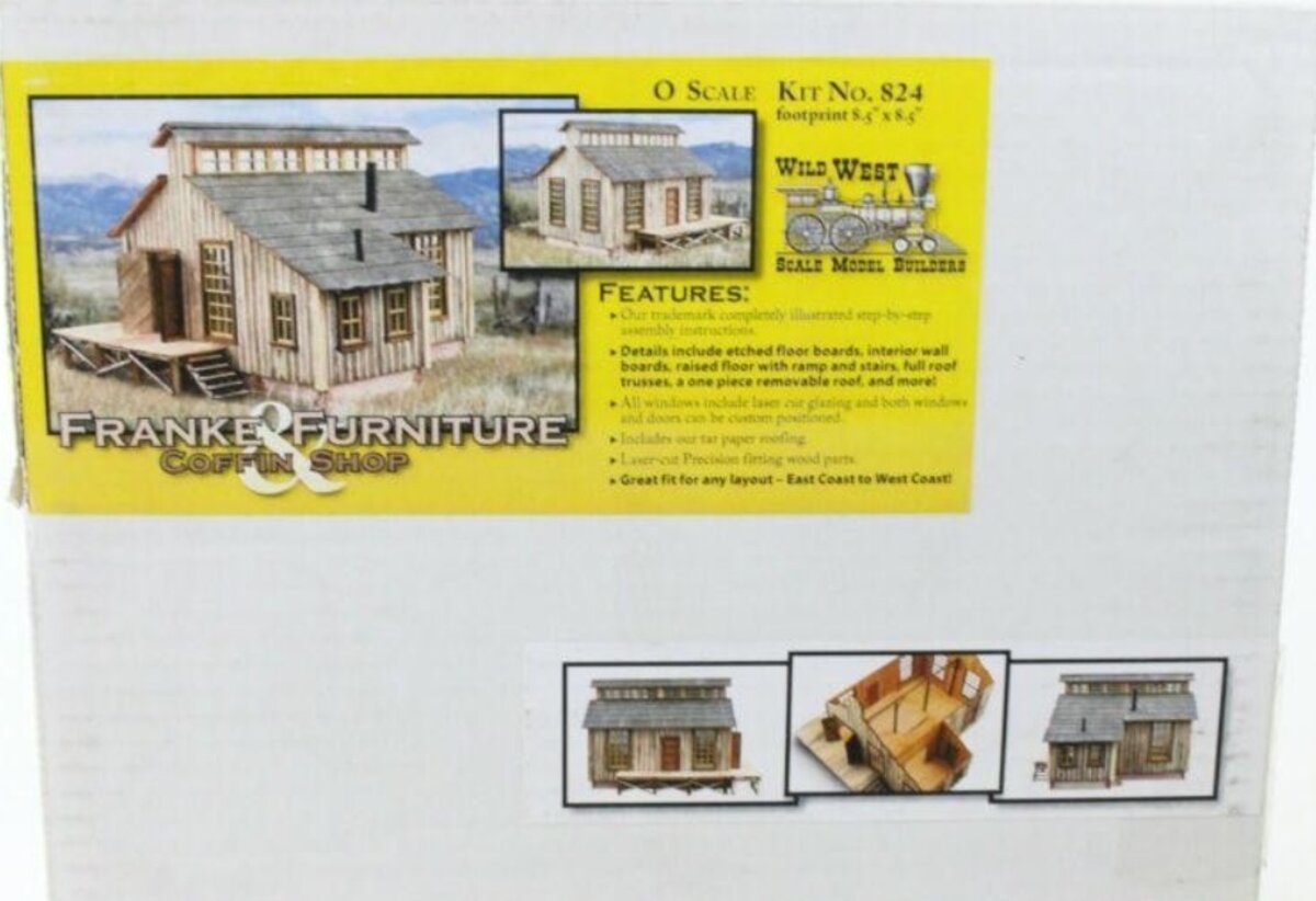 Wild West Scale Models 824 O Franke & Furniture Coffin Shop Kit – Trainz