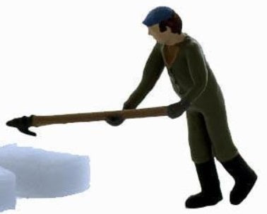 Model Tech Studios FO394P O "JR" Ice Dock Worker W/Hook & Ice Blocks ...