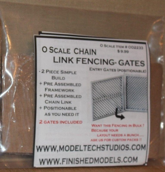 Model Tech Studios OD2233 O Chain Link Fencing-Gates – Trainz