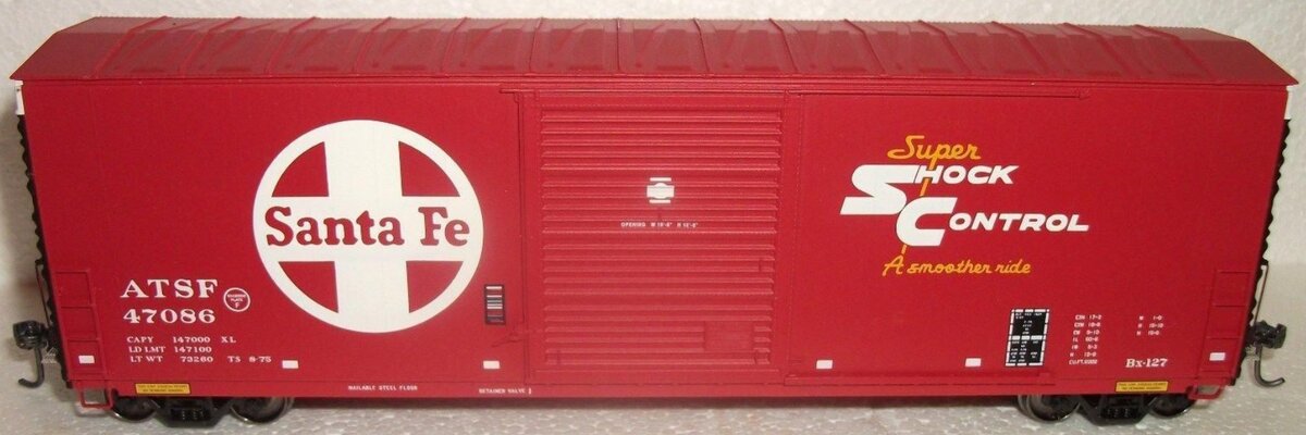 ExactRail EE-1009-6 HO Santa Fe PC&F 6033 Cu.Ft. Single Door Boxcar AT ...