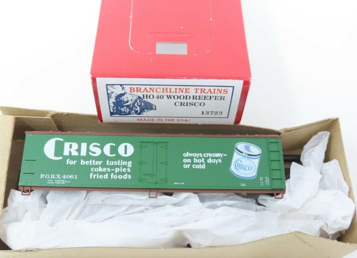 Branchline Trains 13723 HO Crisco 40' Wood Reefer Kit – Trainz