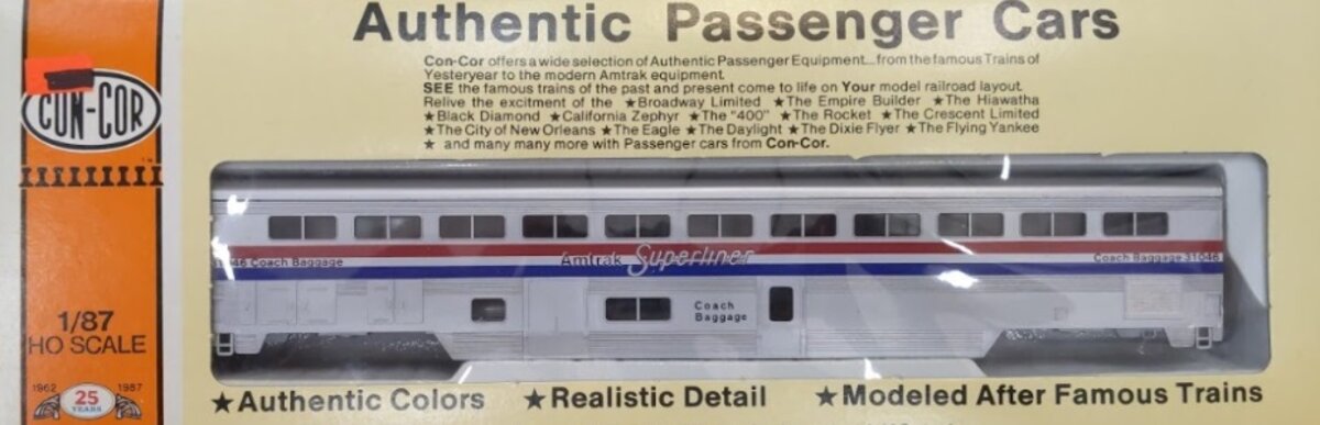 Con-Cor 0001-000822 HO Amtrak Superliner Coach Baggage # 31046 Kit – Trainz
