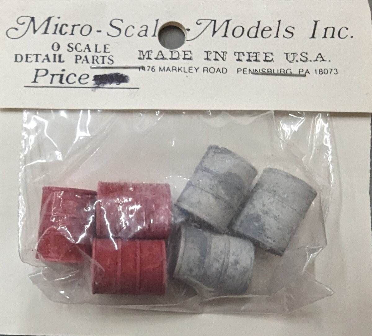 Micro-Scale Models 6004 O Scale Detail Parts Oil Drums (Pack of 6) – Trainz