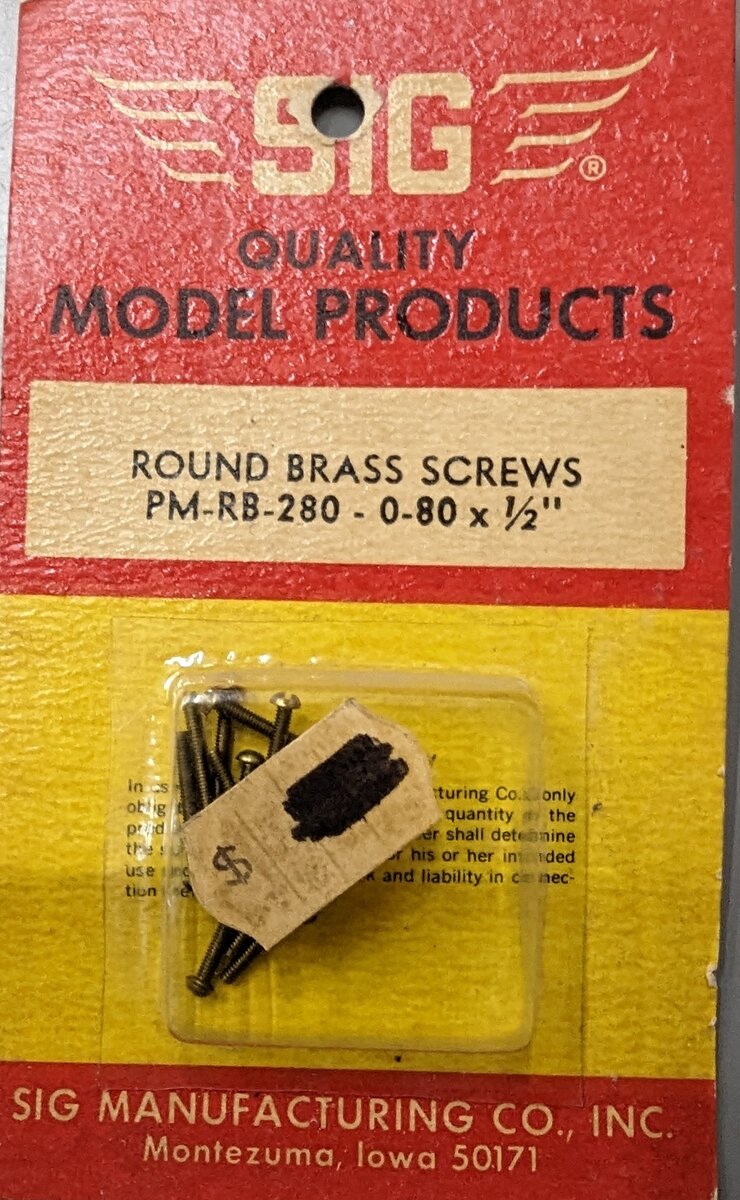 SIG PM-RB-280 Round Brass Screws 0.80 x 1/2 – Trainz