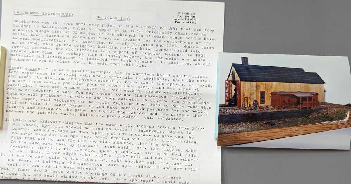 John Rendall 1878 HO Haliburton Engine House Building Kit – Trainz