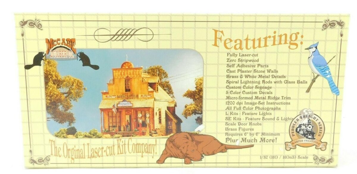 Master Creations 215 L HO/HOn3 Lighted Spring Creek Mercantile Kit – Trainz