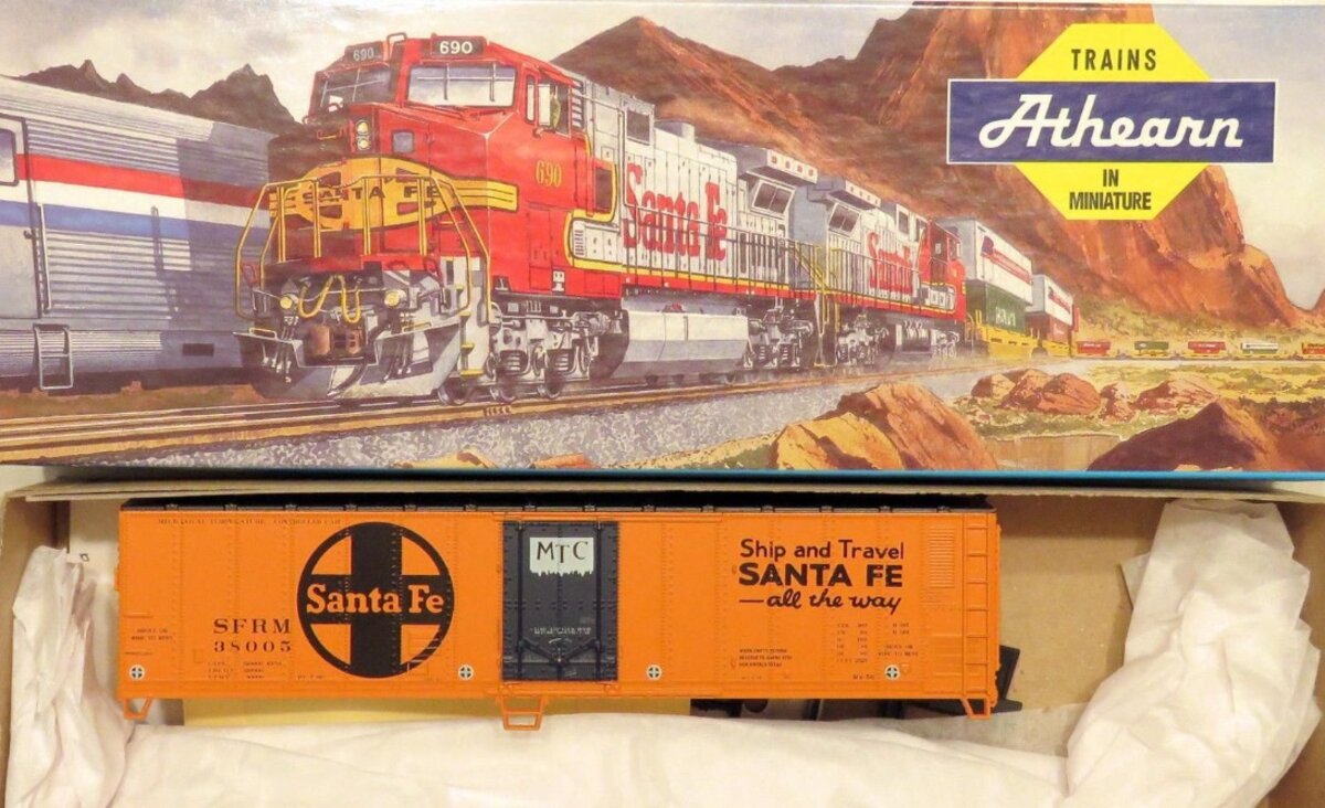 Athearn 2910E HO Santa Fe 50' Mechanical Reefer SFRM # 38005 Kit – Trainz