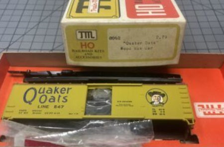 Train Miniature 8062 HO Quaker Oats 40' Wood Box Car Kit – Trainz