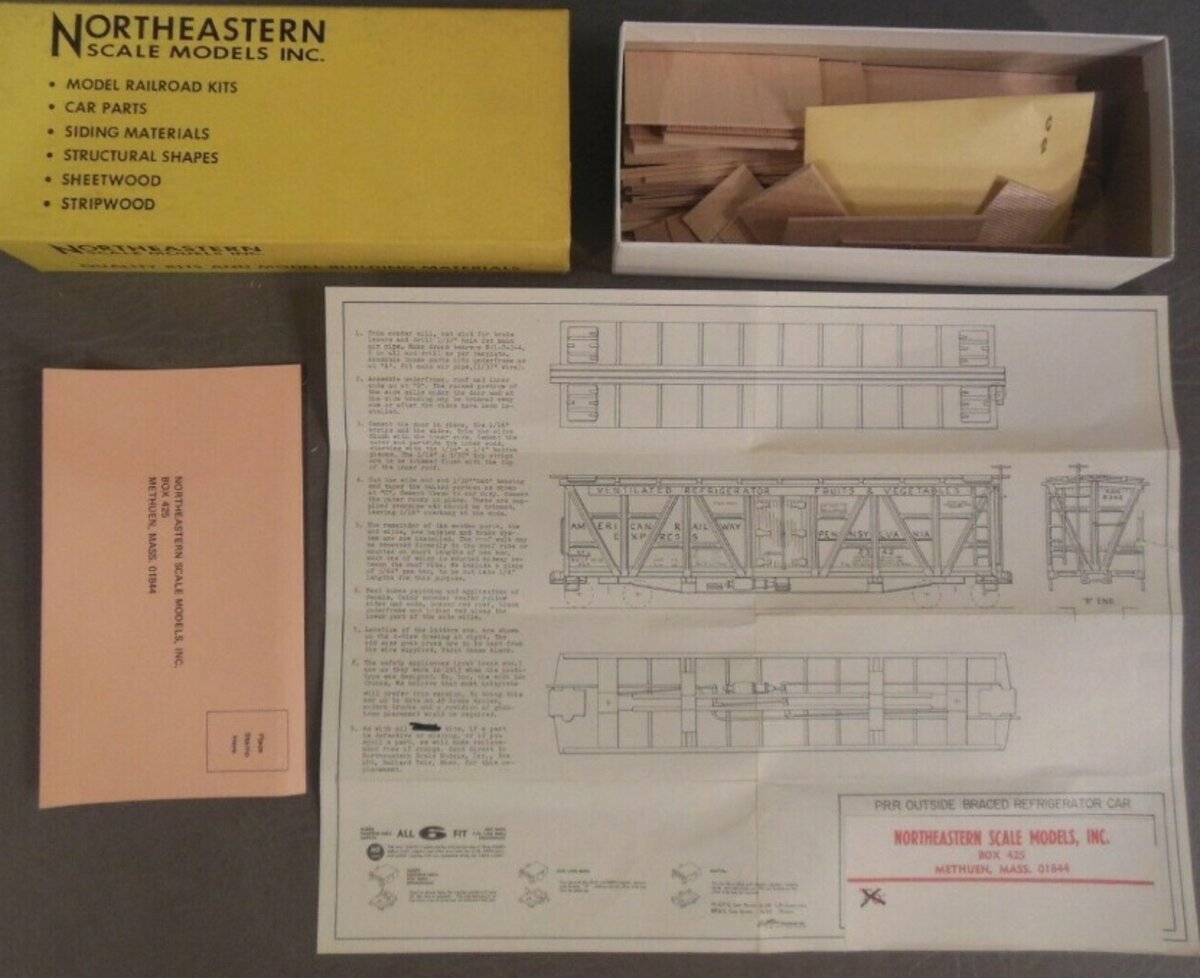 Northeastern Scale Models HR-2 HO Pennsylvania Refrigerator Car Kit ...