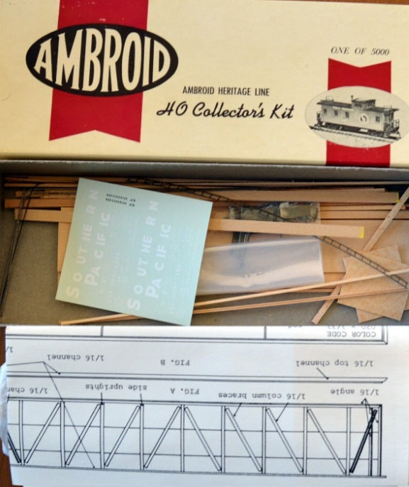 Ambroid 1-5000 HO Southern Pacific Wood Chip Gondola Collector's Wood ...
