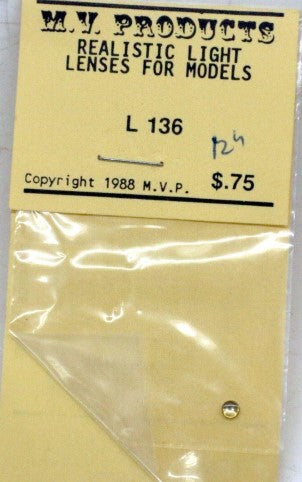 MV Products L136 Realistic Light Lenses Drill 29 - 1 Clear Lense – Trainz