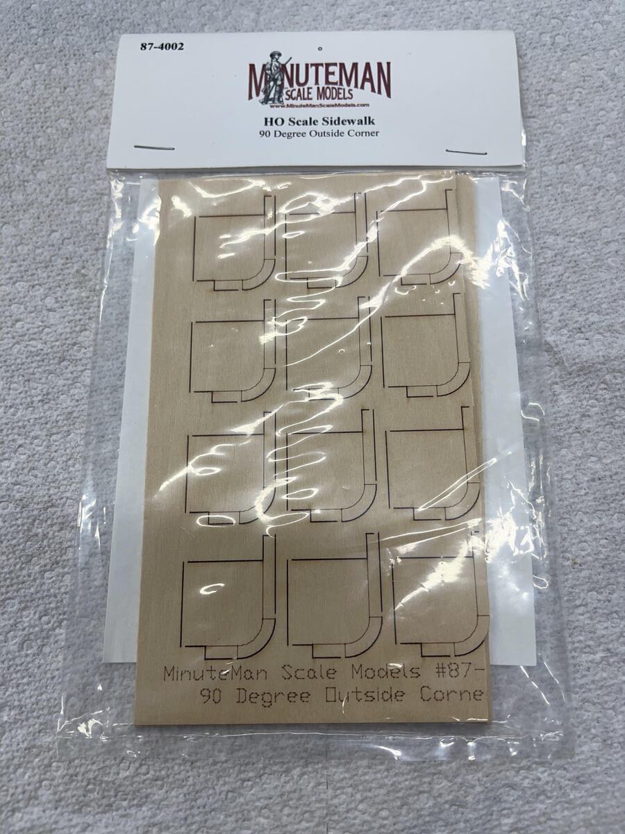 Minuteman Scale Models 87-4002 HO Sidewalk 90 Degree Outside Corner Ki ...