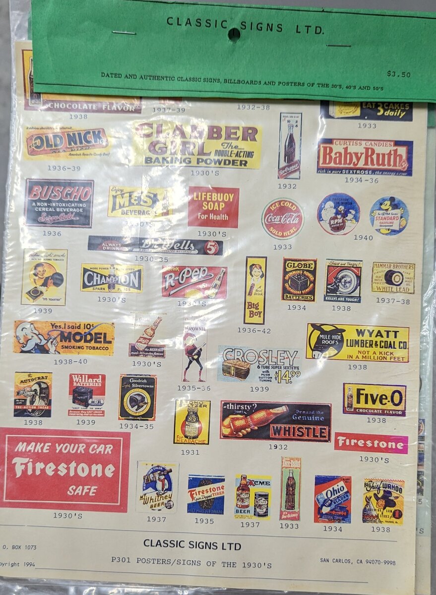 Classic Signs LTD P301 Posters/Signs of the 1930's – Trainz