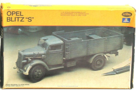 Testors 824 1/35 Opel Blitz "S" Military Vehicle Plastic Model Kit – Trainz
