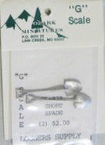 Ozark Miniatures OL-839 G Scale Short Spade (Pack of 2) – Trainz