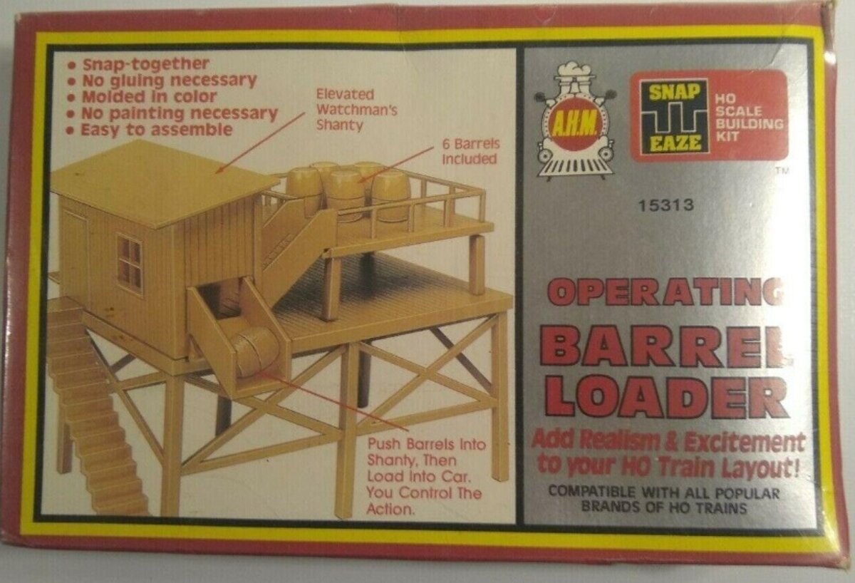 AHM 15313 HO Operating Barrel Loader Snap Eaze Kit – Trainz