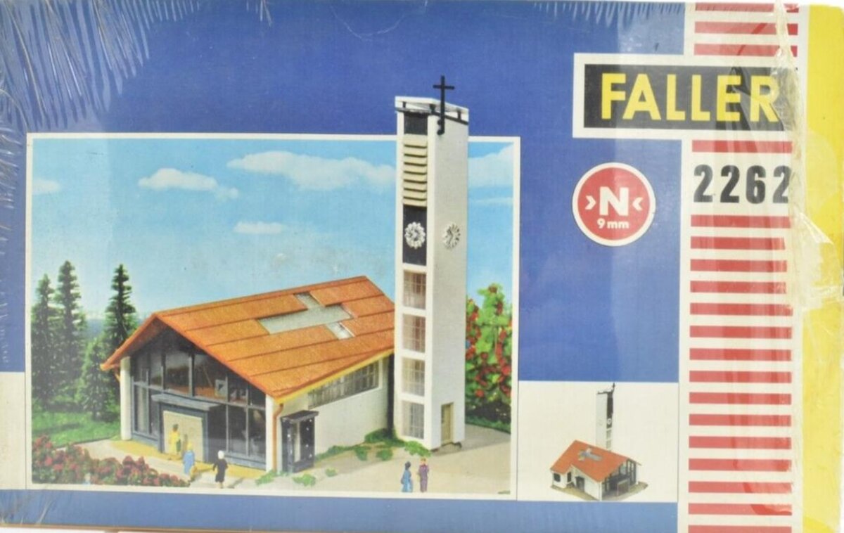 Faller 2262 N Scale Modern Church Plastic Model Kit – Trainz