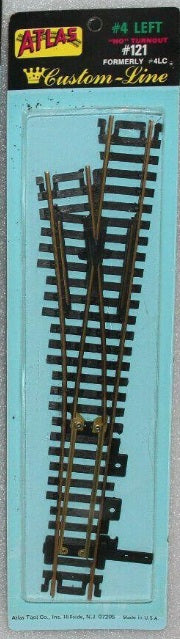 Atlas 121 HO #121 Formerly #4LC # 4 Left Turnout Custom Line – Trainz