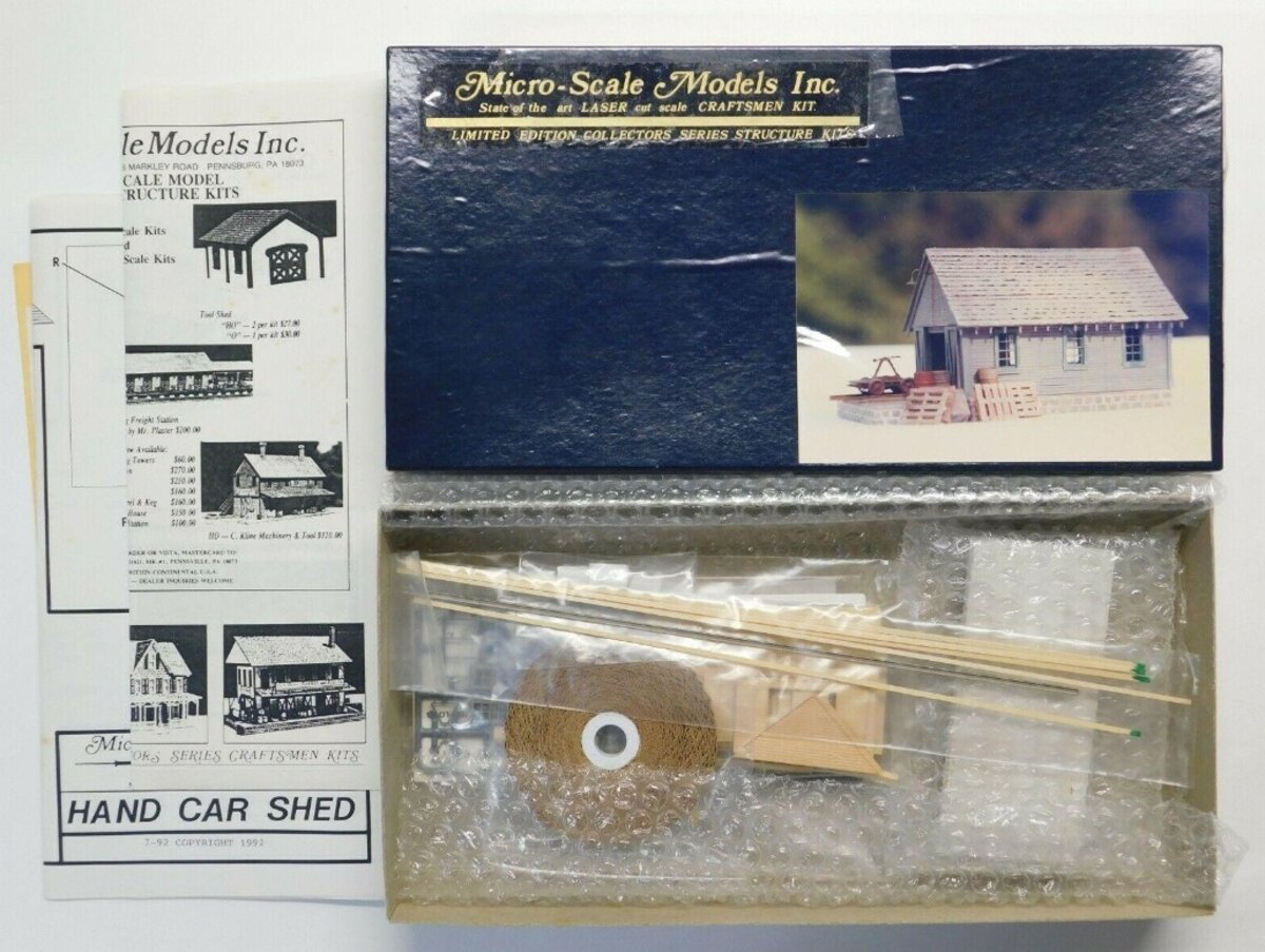 Micro-Scale Models MSM1002 HO Scale Hand Car Shed Building Kit – Trainz