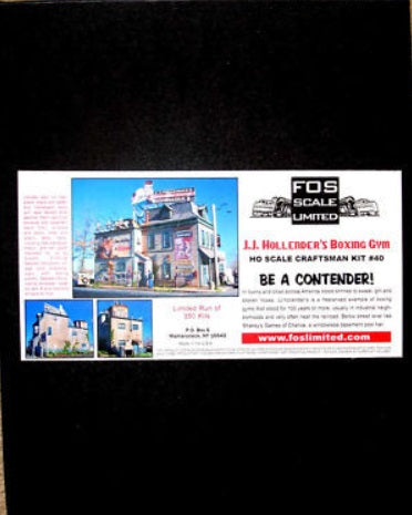 FOS Scale Limited 350 HO Scale J.J. Hollender's Boxing Gym Limited Run ...